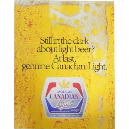 Molson Canadian Light- Still in the dark about light beer - poster ...